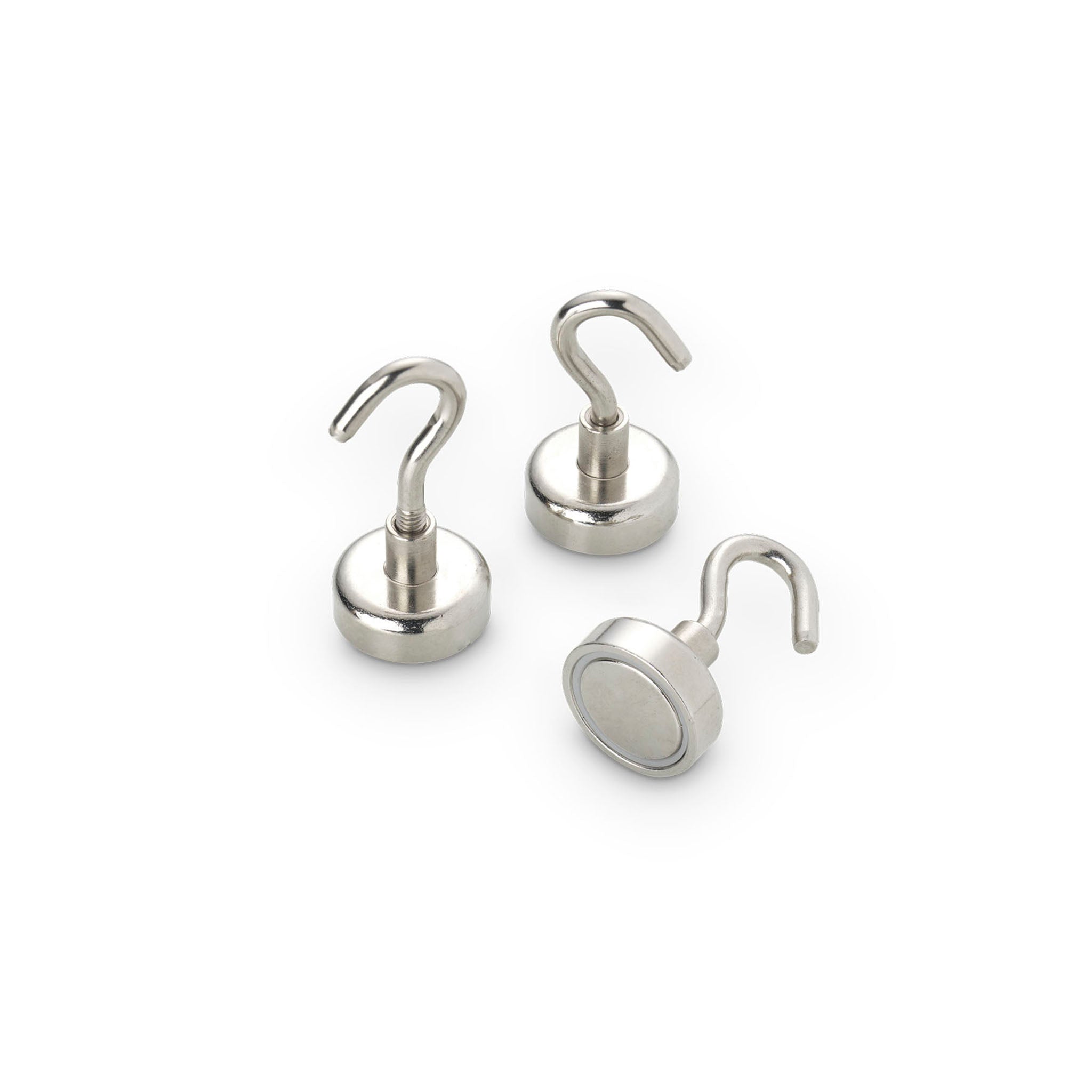 Neodymium Pot Magnet with Hook, 20mm Diameter x 7.2mm, O/H 37.8mm Nick ...
