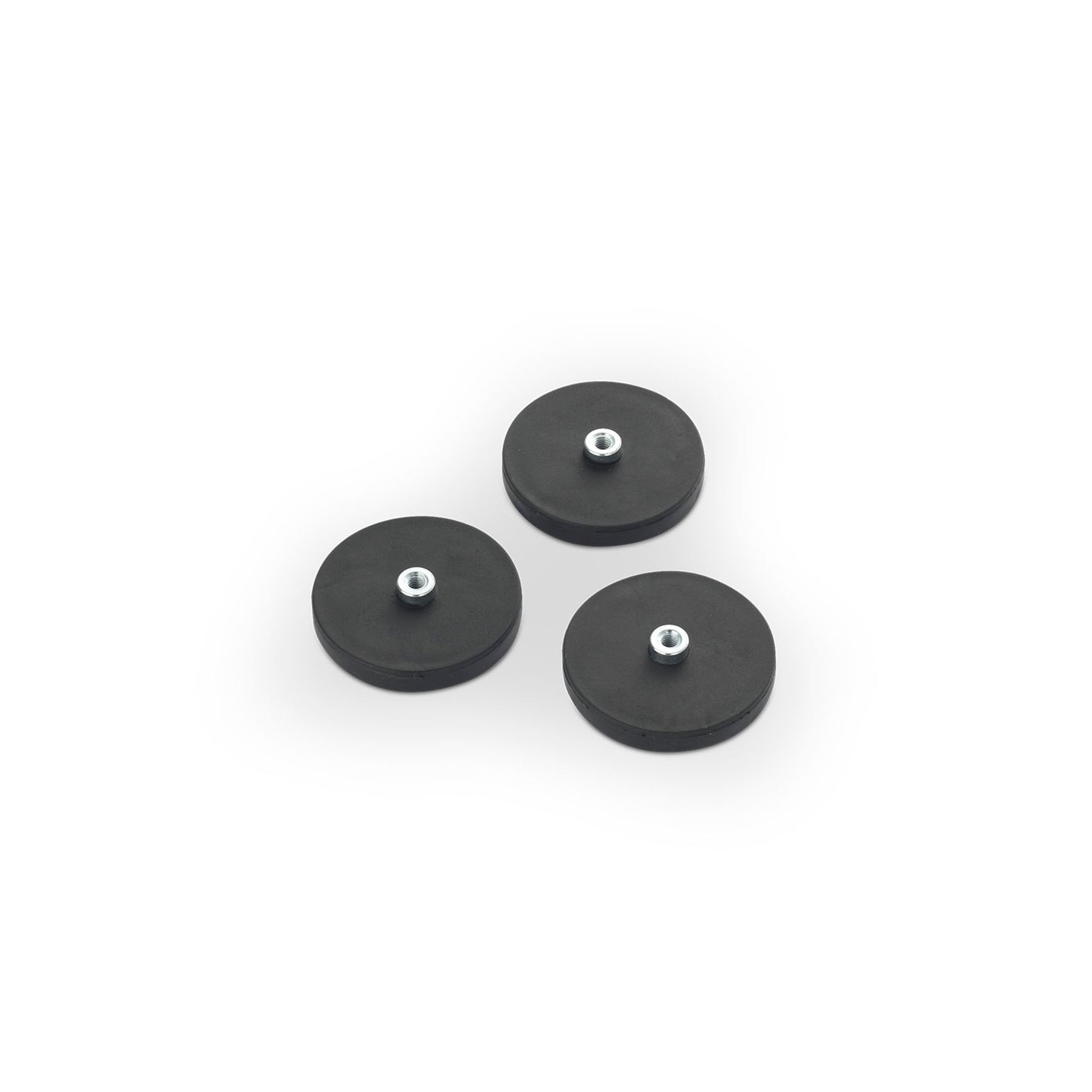 Rubber-Coated Magnet Black, 43mm O/D x 5.8mm with M4 Boss 3.5mm Long ...