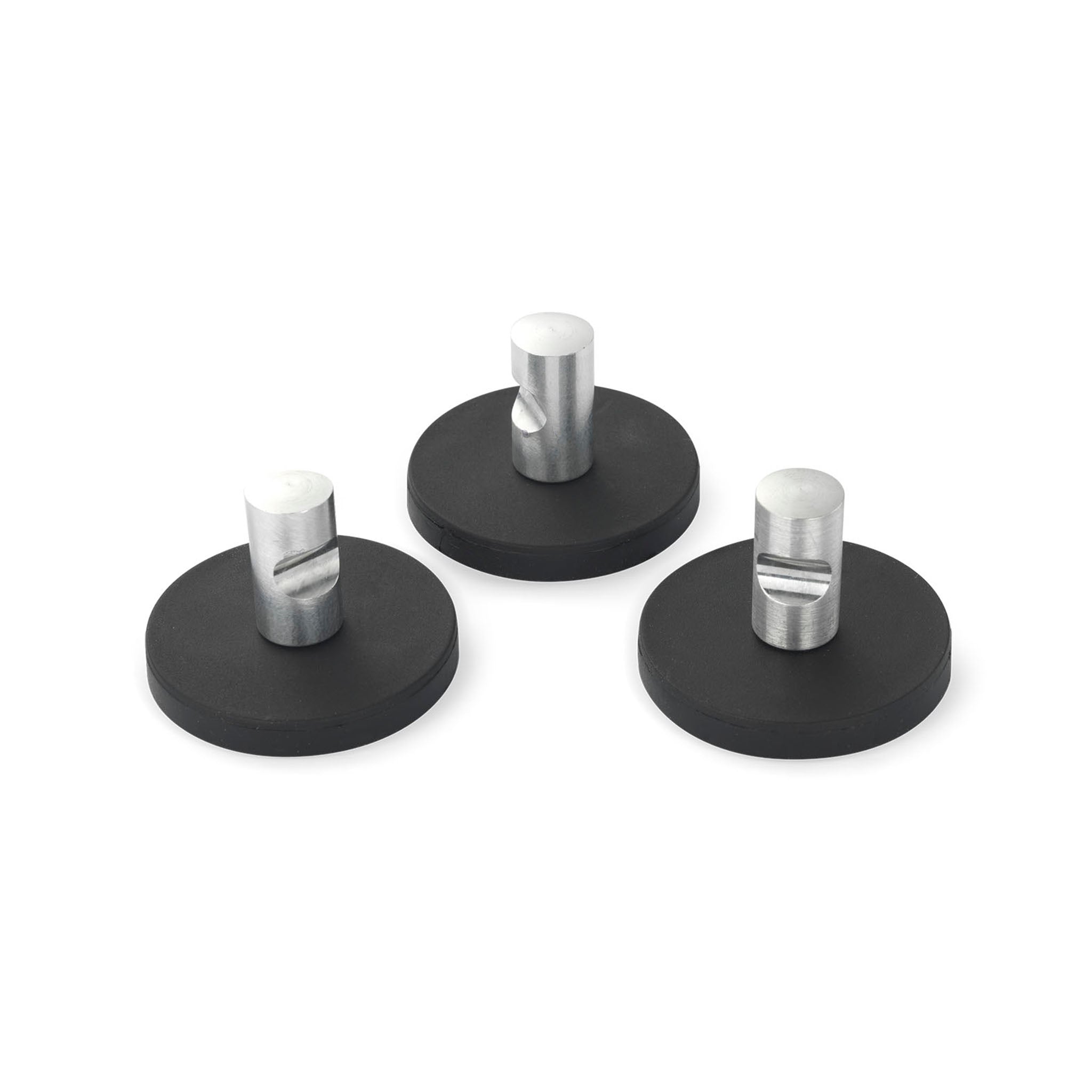 Rubber-Coated Magnet Black, 43mm O/D with Slotted Handle – Anchor Magnets